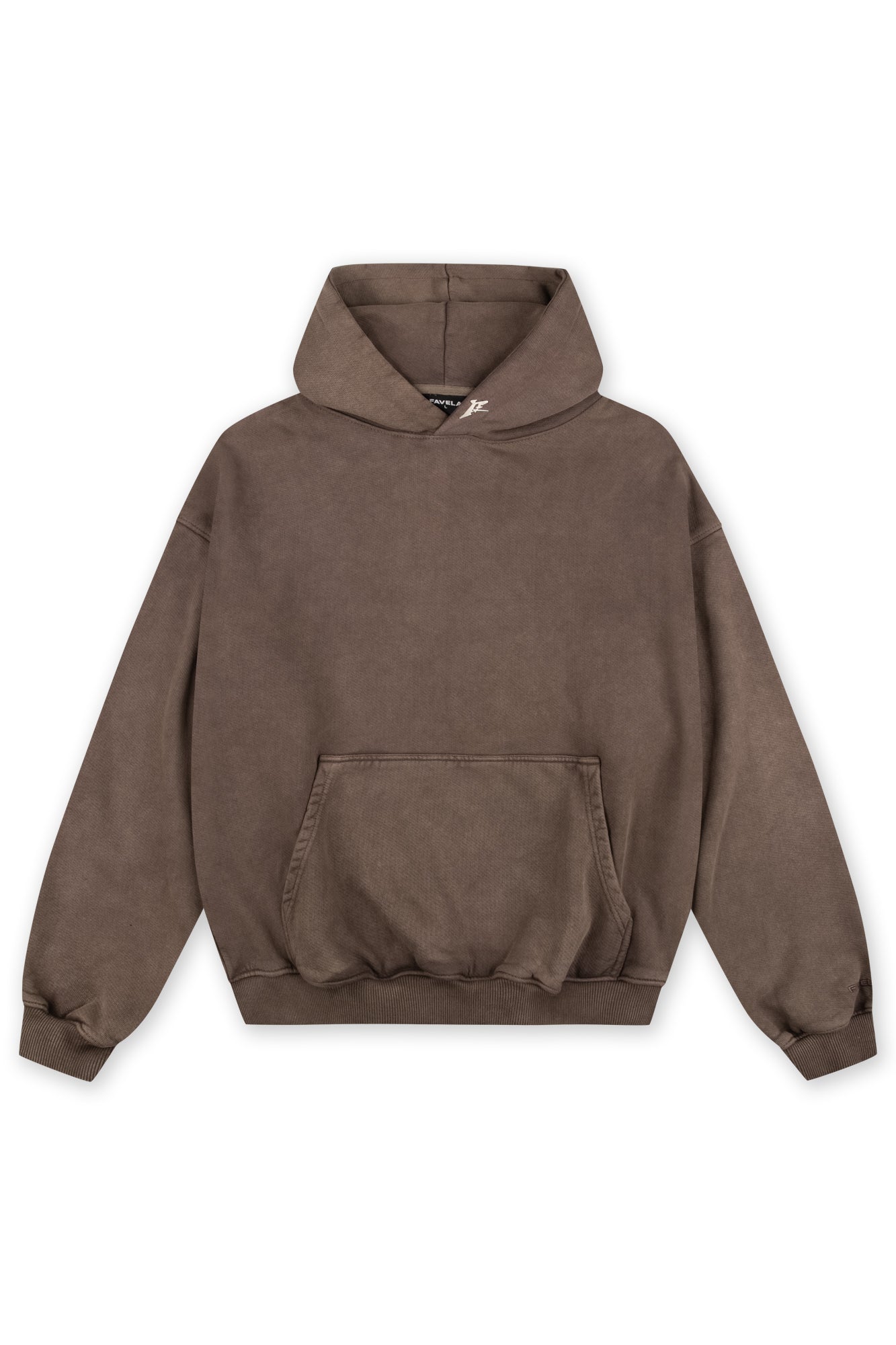 MANCHETTE BROWN SAND WASHED HOODIE - FAVELA Clothing