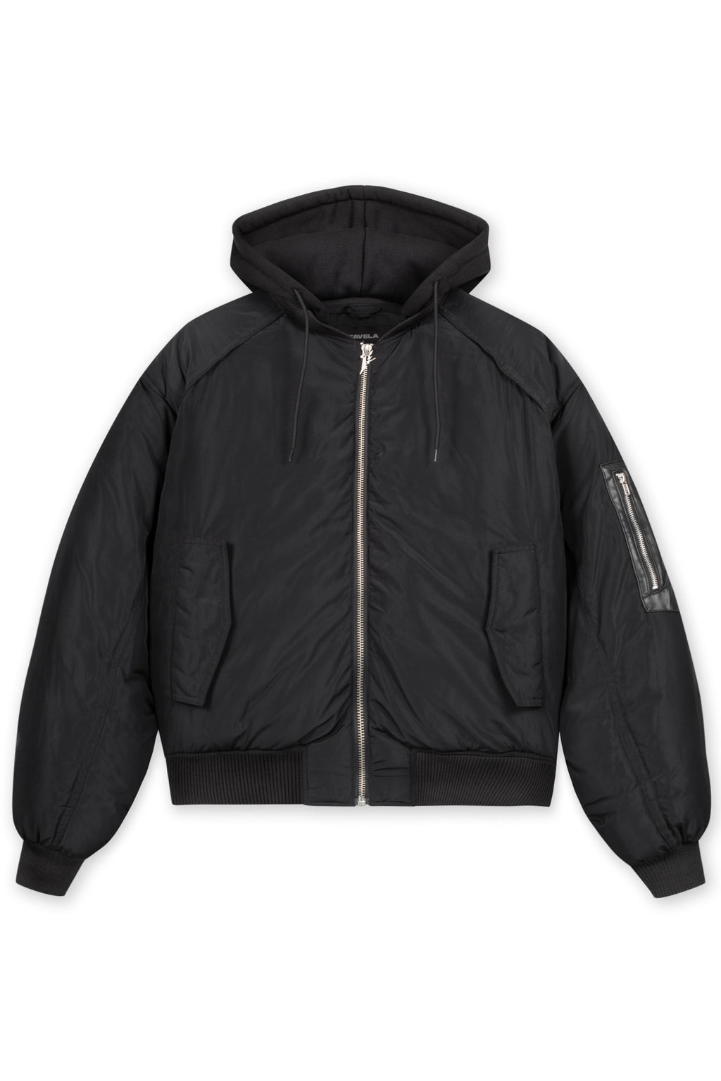HOODED PUFFED BOMBER JACKET BLACK – FAVELA Clothing