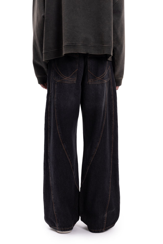 RIGID BALLOON CUTLINE GREY VINTAGE WASHED DENIM V2 – FAVELA Clothing