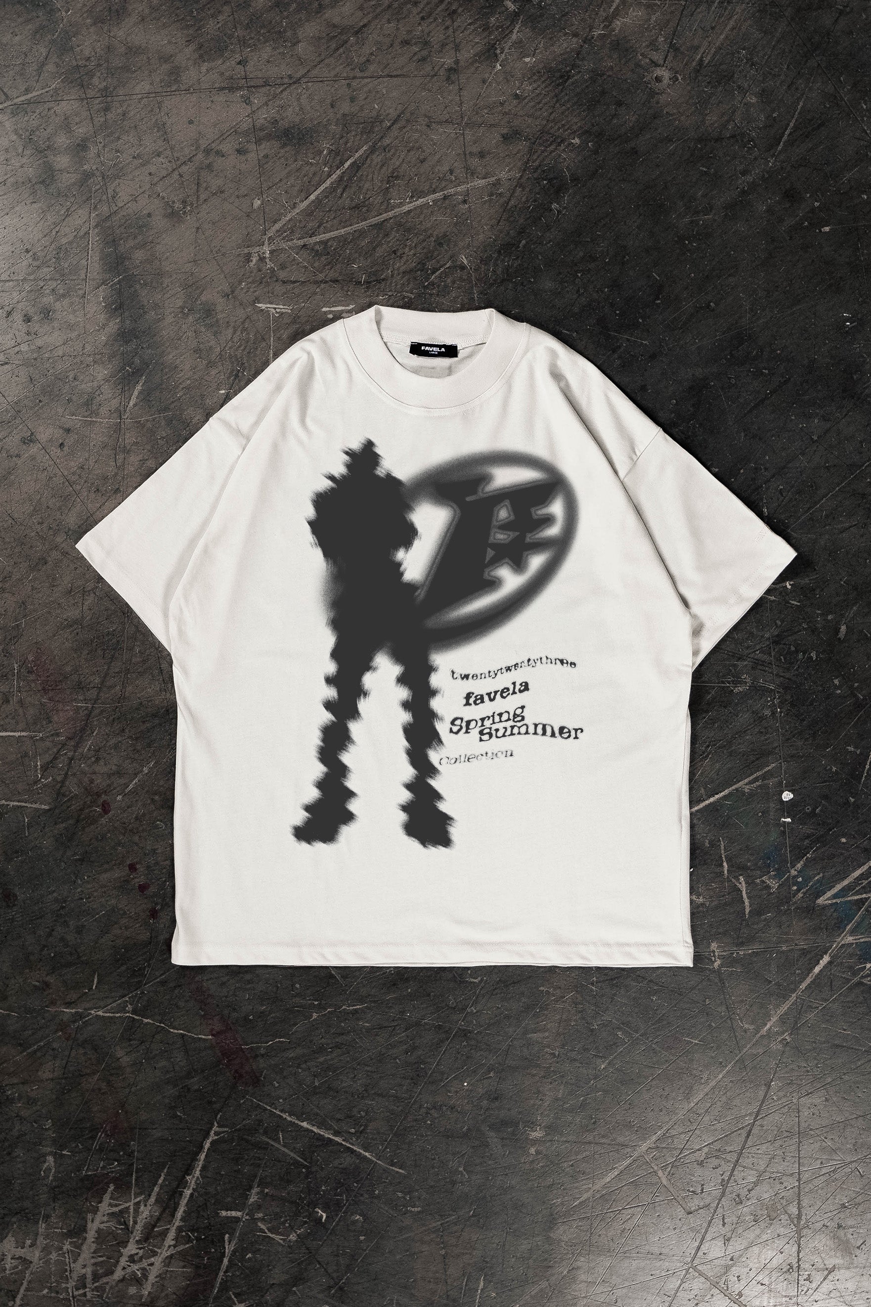 JSR VANILLA DISTRESSED T-SHIRT - FAVELA Clothing
