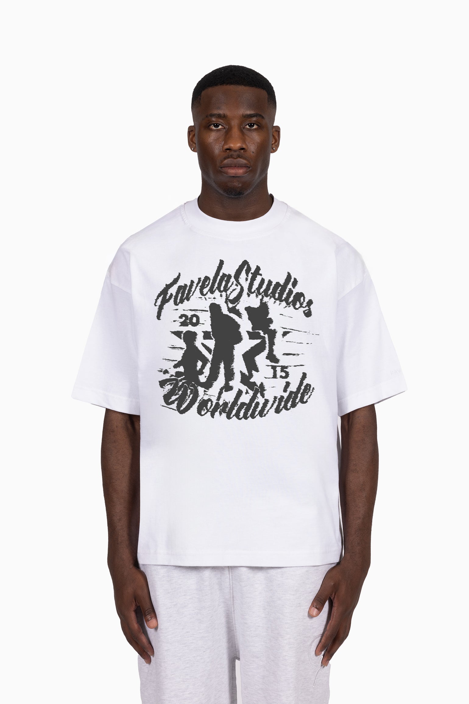 CREW WHITE DISTRESSED T-SHIRT – FAVELA Clothing
