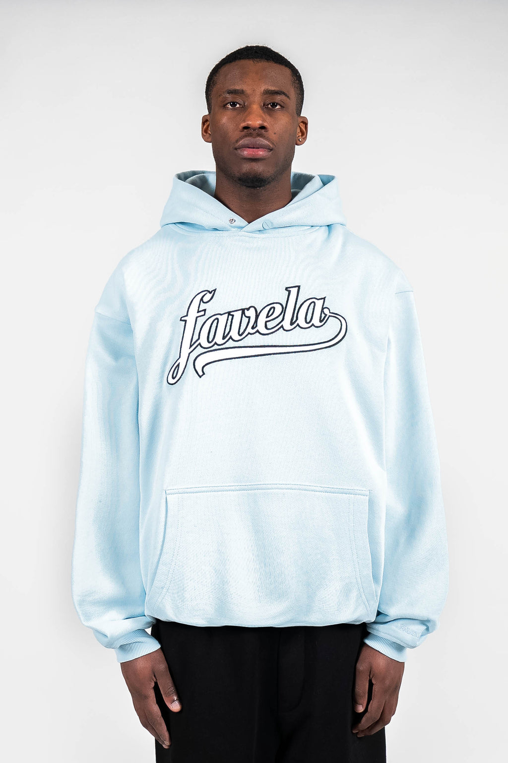 COLLEGE ICE WATER SNAP BUTTON HOODIE – FAVELA Clothing
